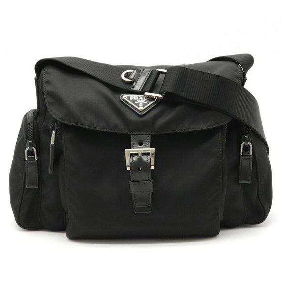 Prada | Bags | Prada Prada Shoulder Bag Messenger Nylon Leather Nero Black Bt50 | Poshmark